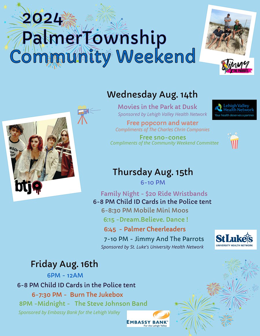 Palmer Community Weekend - Sponsors